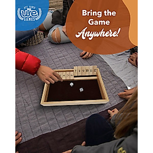 Deluxe Wood 12 Numbers Shut The Box Game