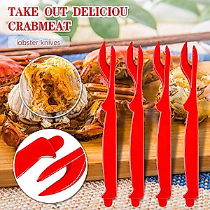 18 Pcs Seafood Tools Set including 8 Forks 4 Lobster Crackers Nut Cracker and 4 Lobster Crab Mallets 2 Seafood Scissors