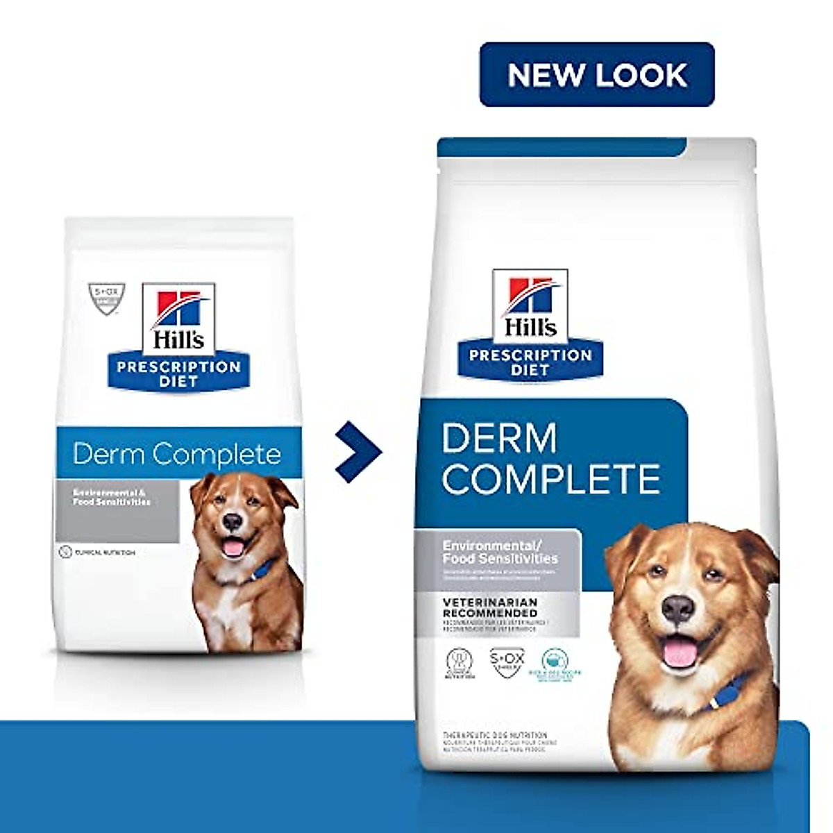 ​Hill's Prescription Diet Derm Complete Skin & Food Sensitivities Dry Dog Food, Veterinary Diet, 24 lb. Bag