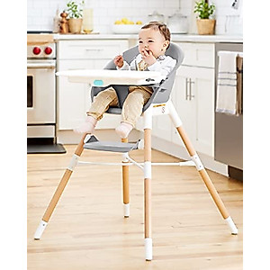 Skip Hop Baby High Chair, Eon 4-in-1, Grey/White