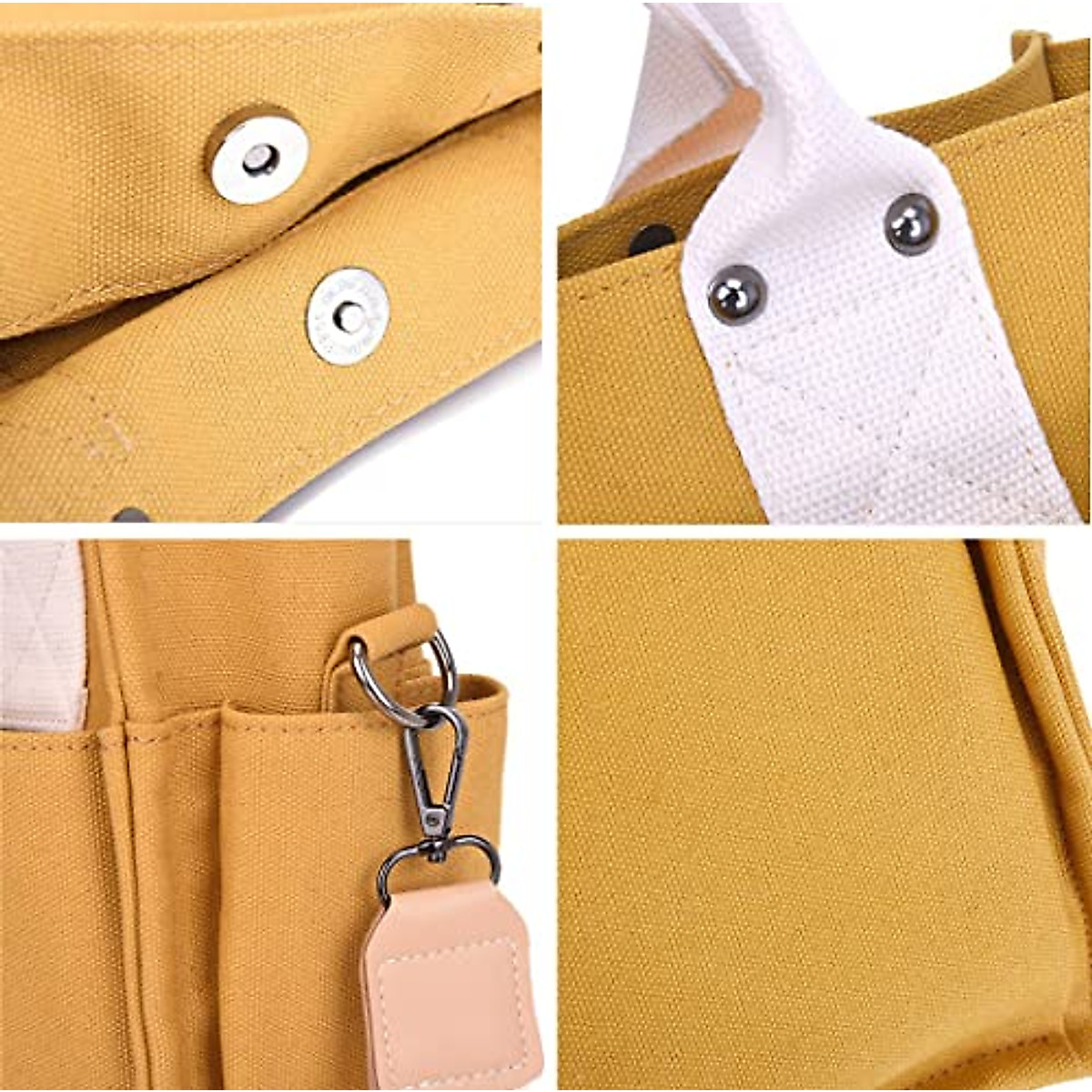 Canvas Tote Bag for Women Large Capacity Shoulder Bag Aesthetic Purses Handbags with Multiple Pockets