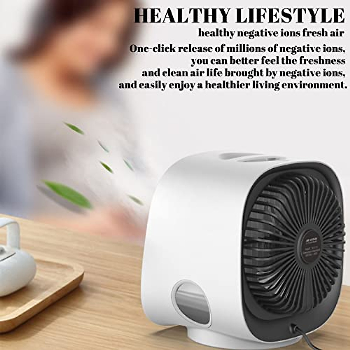 HJINGBIN Air Cooler Bedroom, 7 Color Led USB Mini Portable Air Conditioner, Professional Sturdy Air Con Portable Unit Suitable for Home and Office