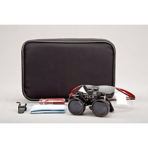 Smedent Dental Surgicial Loupe Loupes 2.5X Magnification 16.5" (420mm) Working Distance Burgundy Goggles