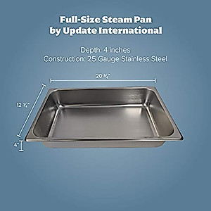 Update International (STP-1004) Full-Size Steam Table Pan, 25 Gauge, 4" Deep