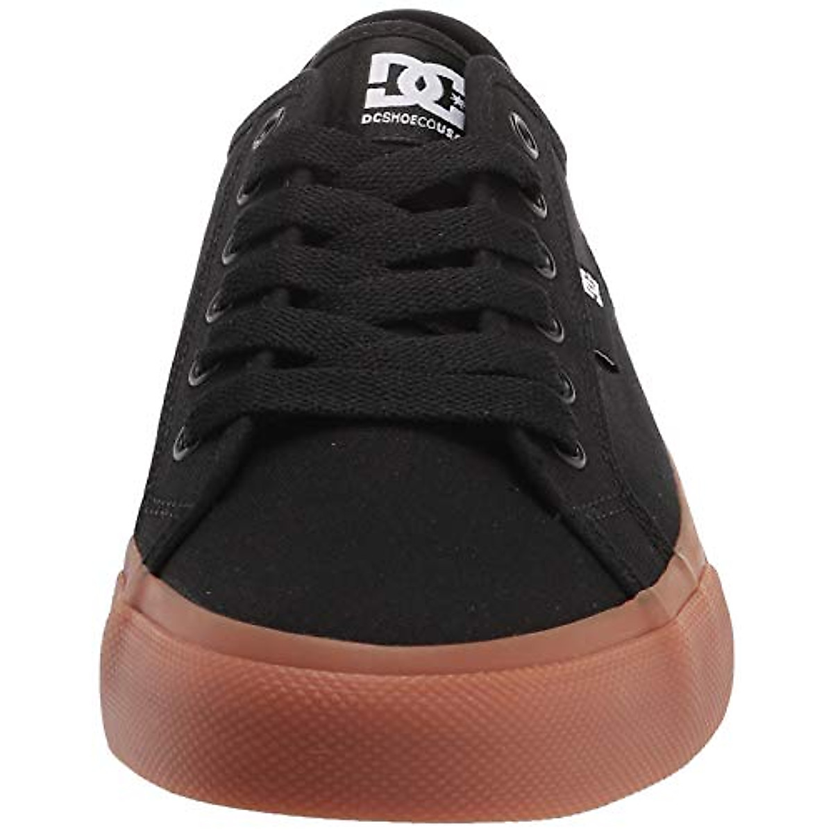 DC mens Manual Low Top Vegan Friendly Casual Skate Shoe, Black/Gum, 10.5 US