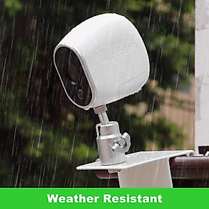 Gutter Mount for Arlo Pro Pro 2 Pro 3 Pro 4, Arlo Ultra & Ultra 2 and Arlo Essential Spotlight, Adjustable Weatherproof Aluminum Alloy Mount Bracket for Your Arlo Surveillance Camera (2 Pack, White)