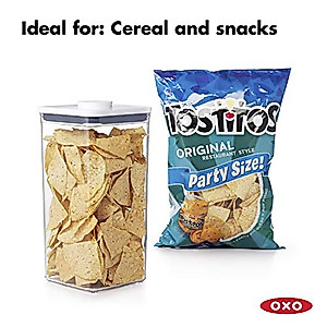 OXO Good Grips POP Container - Airtight Food Storage - 6.0 Qt for Bulk Food and More,Transparent,6.0 Qt - Square - Bulk Food