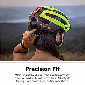 Schwinn LED Insight ERT Bike Helmet for Youth Boys Girls, Front & Rear LED Lights, Can Fit Head Circumference 54-58 cm, 19 Air Vents, Adjustable Strap, Medium Blue