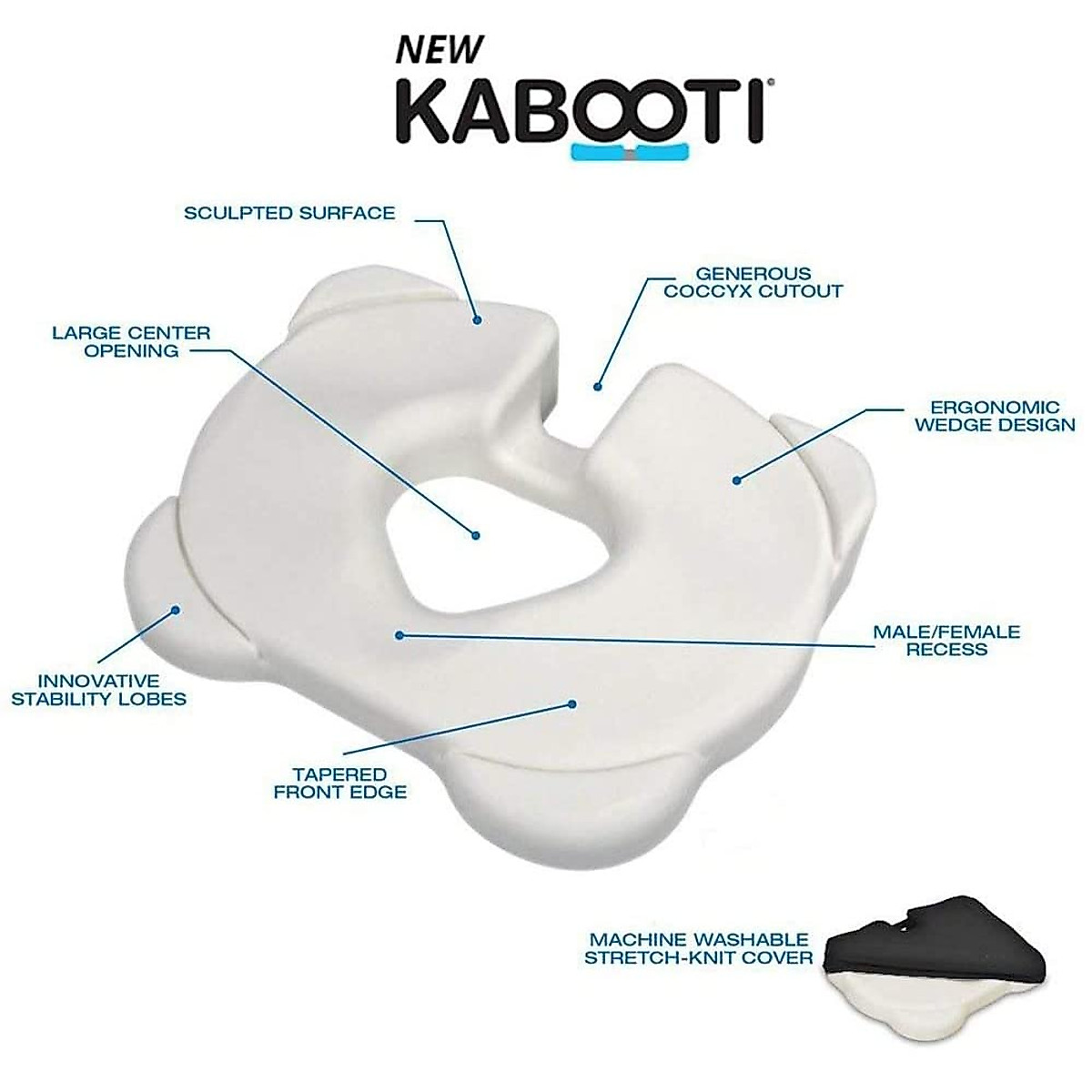 Kabooti Coccyx Seat Cushion, Blue