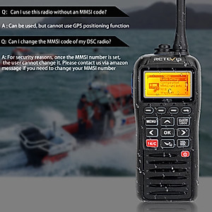 Retevis RM40 Handheld Marine Radio with GPS, DSC Radio Marine,Boat Radio Floating IP67 Submersible Waterproof,Mob,NOAA Weather Alert,1500mAh,Marine Radio Handheld with Distress for Boats Coast Guard