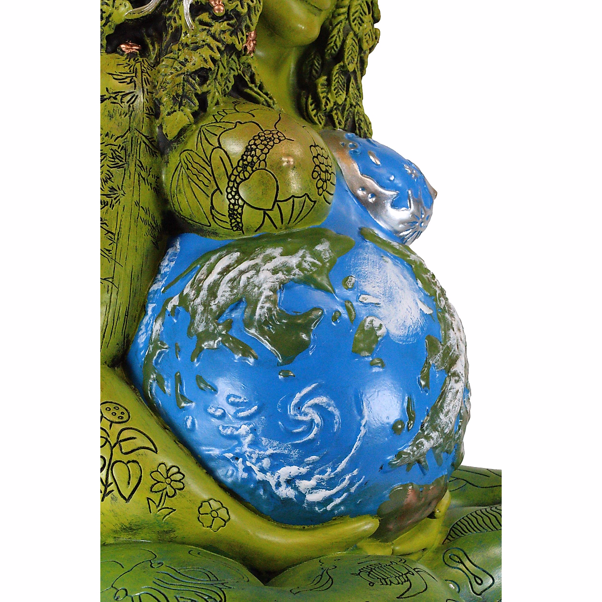 Ebros Gift Millennial Gaia Green Earth Mother Nature Goddess Te Fiti Statue by Oberon Zell in Vivid Colors Home and Garden Decorative Figurine (Extra Large 23" Tall)