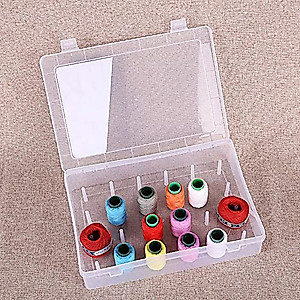 Harilla Large, Thread Storage Box with 24 Spools, Sewing Bobbins Organizer, Sewing Tread Container