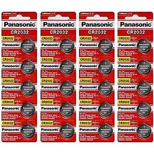 Panasonic CR2032 3 Volt Lithium Coin Battery (20 Batteries)