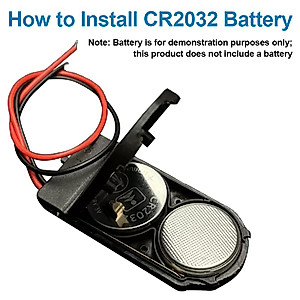 QTEATAK 6 Pcs 2 x 3V CR2032 Button Coin Cell Battery Holder with Leads On Off Switch