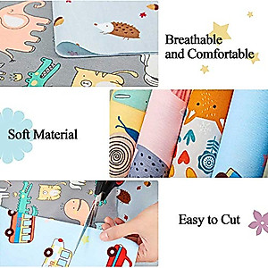 30 Pieces Animals Fat Quarters Fabric Bundles Cute Pattern Fabric Squares 10 x 10 Inch Squirrel Elk Bear Sewing Fabric Scrap for Quilting Patchwork Scrabooking Cloth DIY Craft