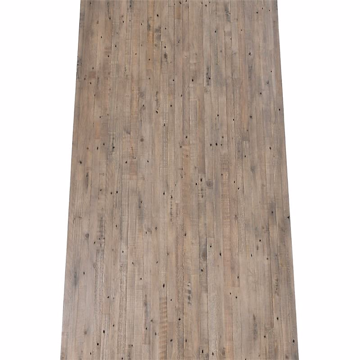 BOWERY HILL 94" Reclaimed Pine Wood and Iron Dining Table in Brown