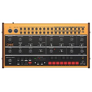 Behringer CRAVE Analog Synthesizer Analog Semi-Modular Synthesizer with 3340 VCO, Classic Ladder Filter, 32-Step Sequencer and 16-Voice Poly Chain