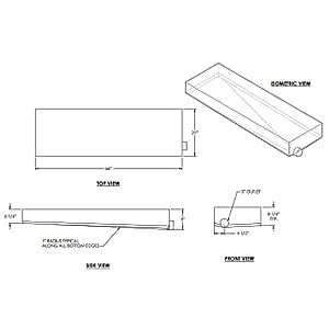 RecPro 42 Gallon RV Holding Tank 66" x 21" x 9" | Black Waste Water | 366H | Includes Universal Installation Fittings Kit | Made in America