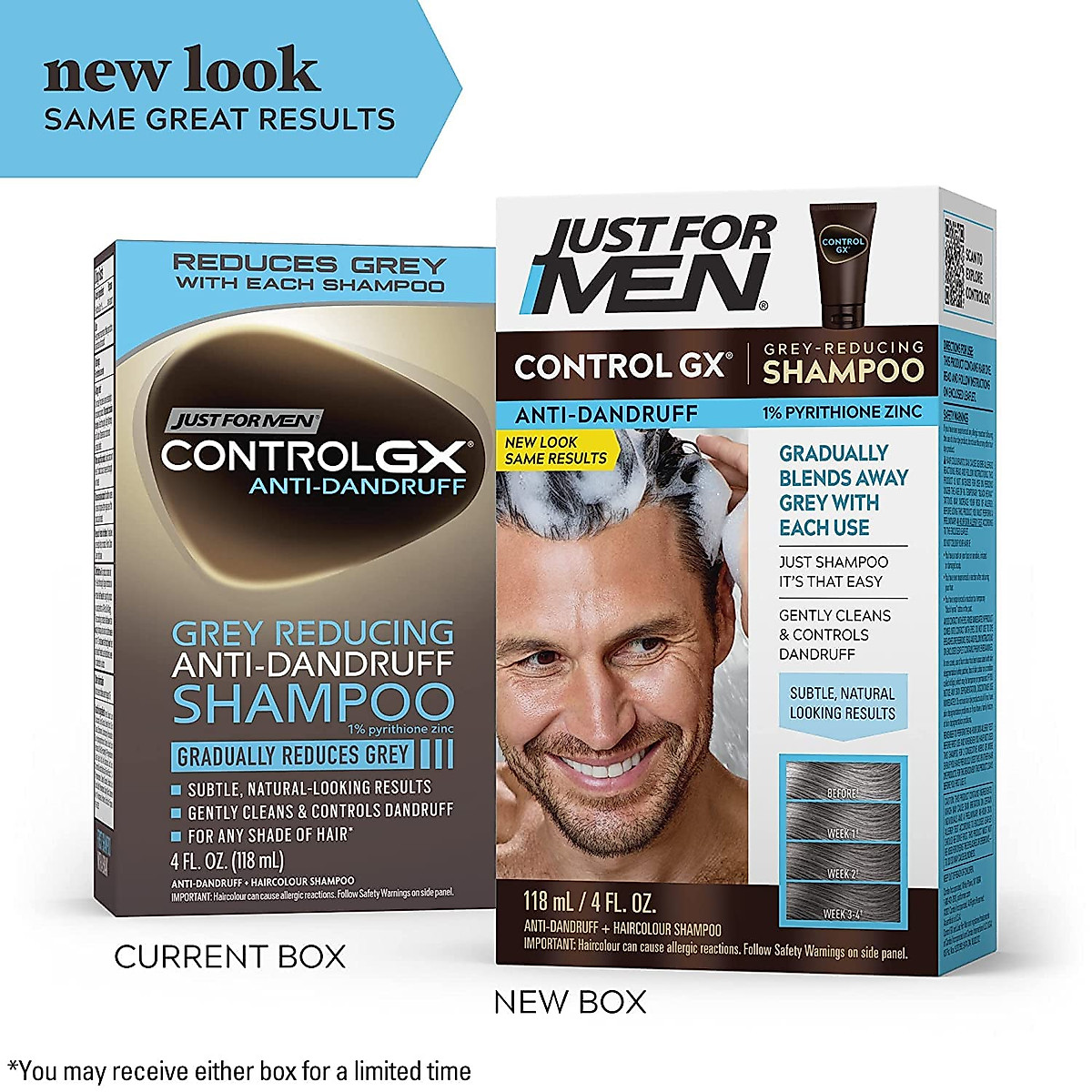 Just For Men Control Gx 4 Ounce Shampoo Anti-Dandruff Boxed (Pack of 3)