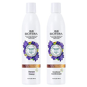 BIOTERA Ultra Moisturizing Shampoo and Conditioner Set | Hydrates Dry, Damaged, Coarse Hair | Microbiome Friendly | Vegan & Cruelty Free | Paraben & Sulfate Free | Color-Safe | 15.2 Fl Oz