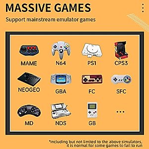 Portable Retro Handheld Games Console,3.5 Inch IPS Retro Console Open Source Classic Emulator Gaming Console,for Kids Xmas Gift-A