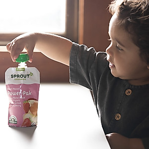 Sprout Organic Baby Food, Stage 4 Toddler Pouches, 9 Flavor Power Pak and Veggie Power Sampler, 4 Oz Purees (Pack of 12)