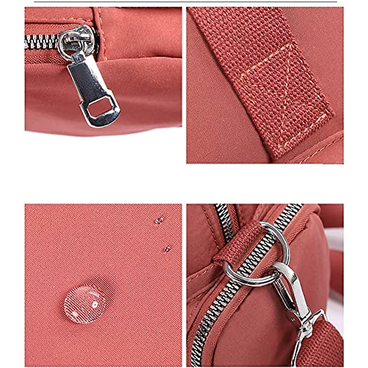 2 IN 1 Womens Nylon Casual Tote Bag Backpack Crossbody Shoulder Bag Handbag With Adjustable Strap Waterproof (Navy blue)