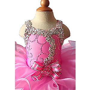 Jenniferwu G037-1 Infant Toddler Baby Newborn Little Girl's Pageant Party Birthday Dress Pink Size 3T