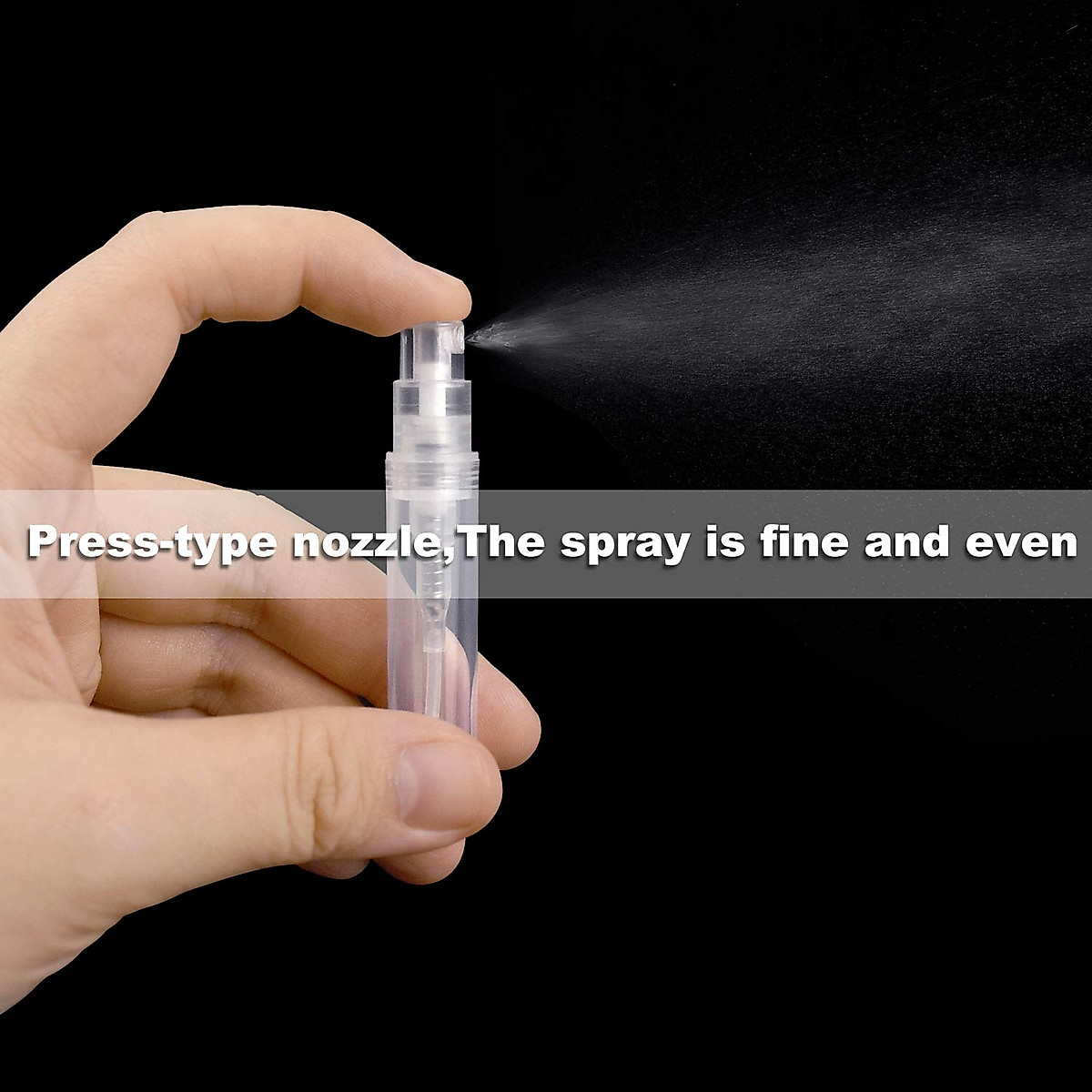 50pcs mini perfume atomizer, clear plastic spray bottle portable fragrance spray bottle - 3ml