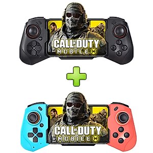Megadream Gamepad Controller for iOS, Wireless Gaming Gamepad Joystick for iPhone 13/12 Pro/Mini, iPhone 11/11 Pro/Max, iPhone Xs, XR X, 8 Plus, iPad, MacBook, iOS 13.4+ - Direct Play (Black+Bluered)