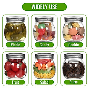 EkkoVla 10 oz Mason Jar with Regular Lid and Band, 24 Pack 300 ml Glass Canning Jars for Canning, Meal Prep, Candies, DIY Projects, Wedding Party Favors