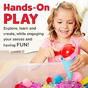 Creativity for Kids Sensory Bin: Ice Cream Shop Playset - Toddler Learning Toys for Kids Ages 3-4+, Kids Pretend Play Ice Cream Set, Kids Gifts for Girls and Boys, Medium