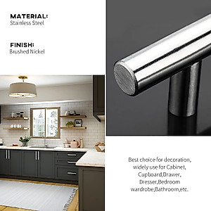homdiy 15 Pack Brushed Nickel Cabinet Pulls 3 Inch Handles Stainless Steel Cabinet Hardware for Kitchen and Bathroom Cabinets, 5 Inch Overall Drawer Pull