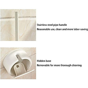 Creative Toilet Bowl Brush and Stand Cute Wall Mounted Toilet Cleaner Brush Home Toilet Brush for Bathroom Deep Cleaning