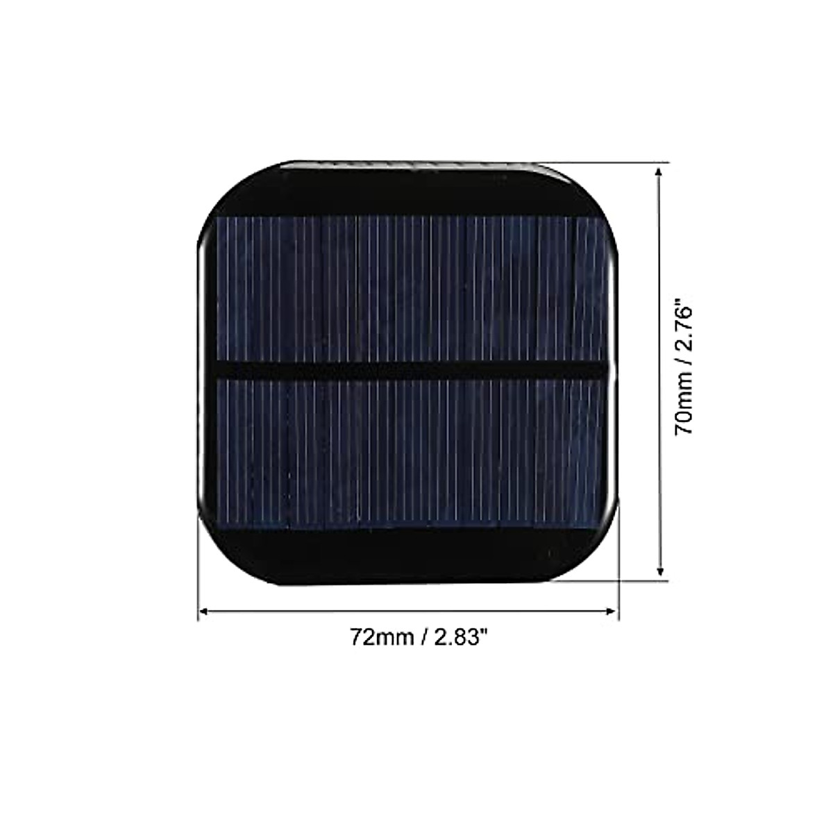 MECCANIXITY Mini Solar Panel Cell 5.5V 130mA 0.715W 72mm x 72mm for DIY Electric Power Project Pack of 5