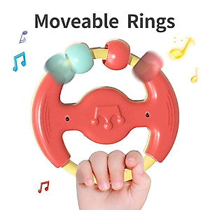 Eners 16 Pcs Baby Rattle Teethings Toys, Grab and Spin Baby Rattles, Teethers for Babies 0-3-6-12 Months, Infant Shaker with Storage Box