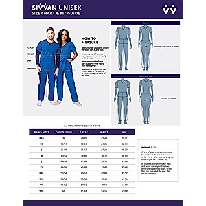 Sivvan Unisex Scrubs - Classic V-Neck Top & Drawstring Pants Scrub Set - S8400 - Black - M