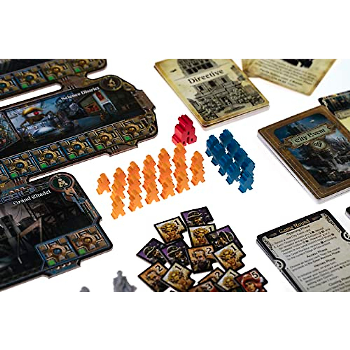 City of The Great Machine Board Game | 1-4 Players | Ages 14 and up | Steampunk | One-vs-Many | Hidden Movement | Cooperative & Solo | Average Playtime 45-90 min