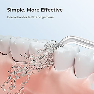 usmile Water Flosser, USB Rechargeable Portable Water Flosser for Teeth Cleaning, Water Dental Flosser Cordless with Detachable Water Tank for Home & Travel, C1 Pink