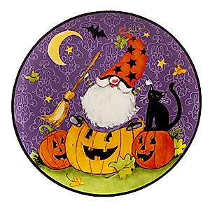 Certified International Halloween Gnomes 9" Salad/Dessert Plates, Set ot 4, Multicolor