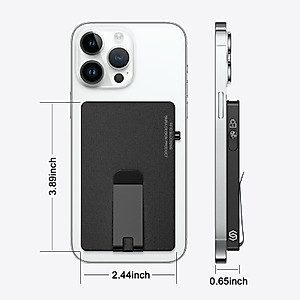 MagSafe Magnetic Card Wallet for iPhone 12/13/14 Series - Slim Metal Card Holder with Money Clip and Pop-Up Function