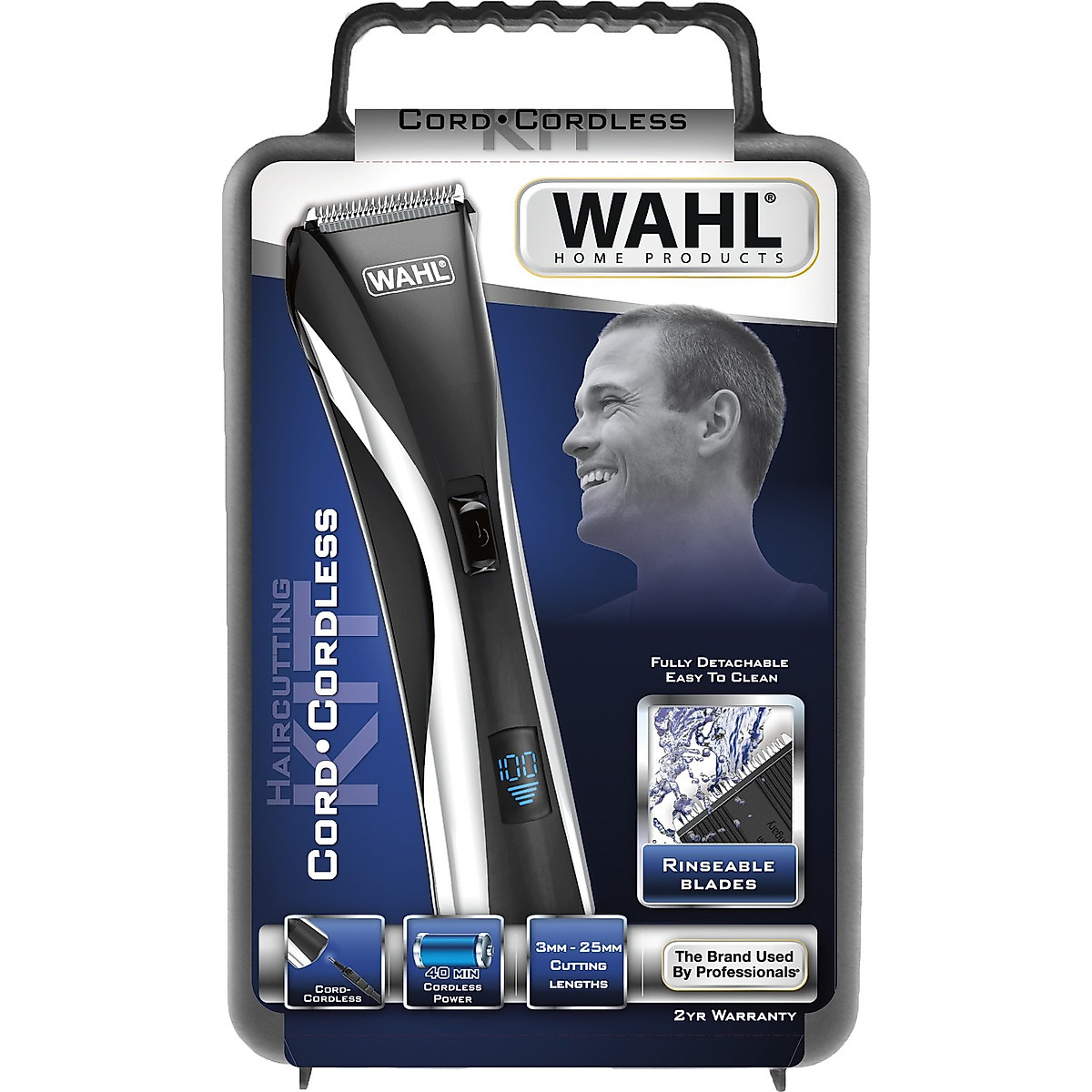 WAHL 9697-101 Hybrid Clipper Hair & Beard Cutting Kit with LCD Display
