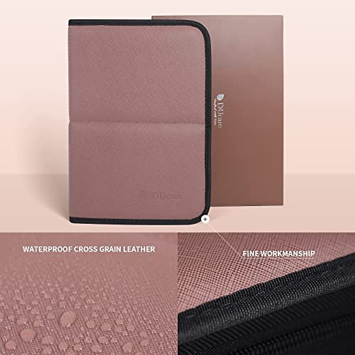 DUcare Makeup Brush Organizer 30pcs Folding Travel Professional Makeup Brushes Case Bag Stand-up Cosmetic Bag Artist Storage Bag (Only Bag)