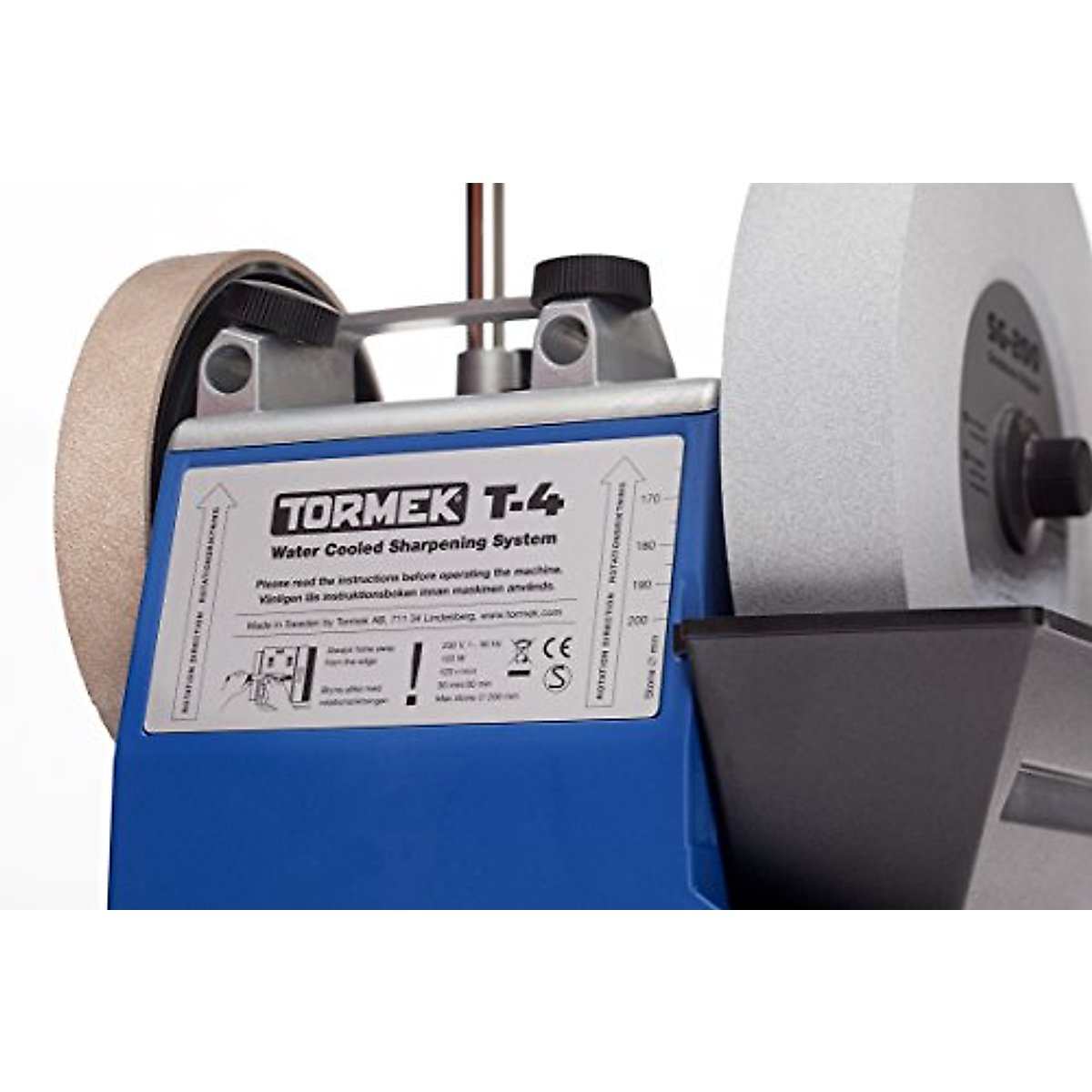 Tormek T-4 – Compact Water Cooled Sharpening System for Edge Tools – US Version – English Handbook