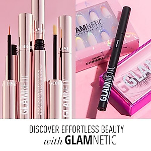 Glamnetic Magnetic Half Lashes - Princess | Natural Looking Half Lash Set, Short Cat Eye Flared, 6-Magnet Band, Reusable Eyelashes Small Eyes, Up to 60 Wears - 1 Pair