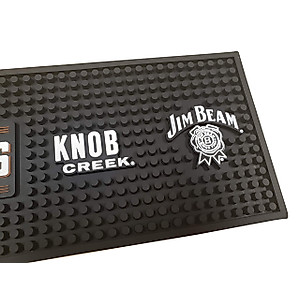 Bourbon Legends Bar Mat Spill Rail Officially Licensed Mat - 23.5" x 5.0" - Maker's Mark, Basil Hayden, Knob Creek, Jim Beam