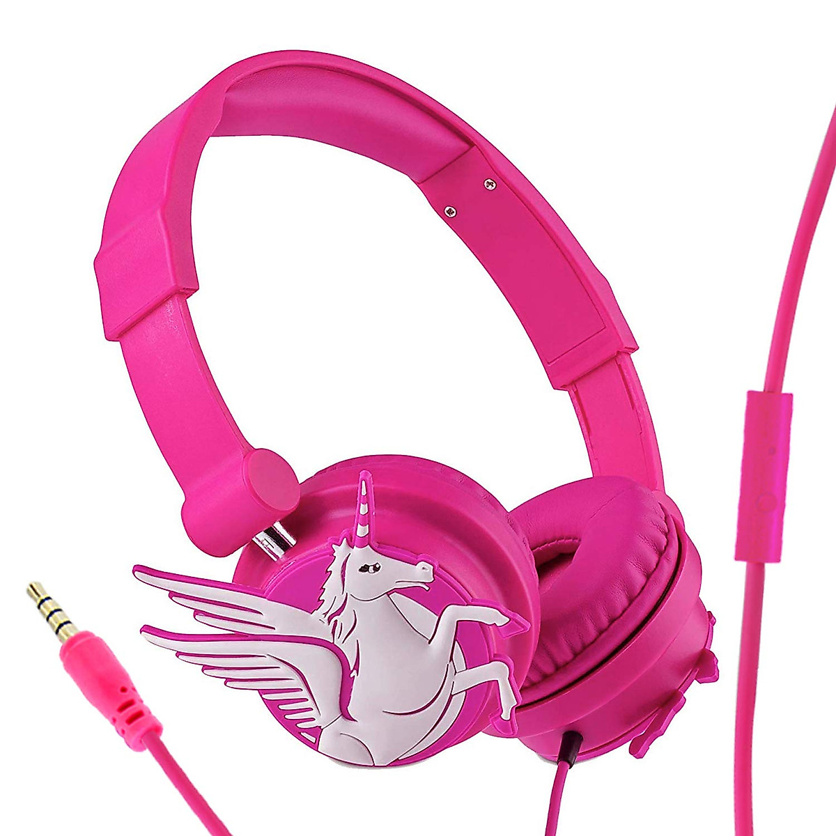 Wired Headphones for Kids/Teens/Adult, Adjustable Headband, Stereo Sound, Foldable with 3.5mm Jack for iPad Cellphones Computer MP3/4 Kindle Airplane School with Sharing Port