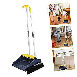 PLAFOPE 1 Set Broom Floor Cleaning Tool Stable Dustpan Home Cleaning Device Dustpan Kit Cleaning Dust Pan Home Cleaning Supplies Household Supplies Long Handle Dustpan Plastic Blue