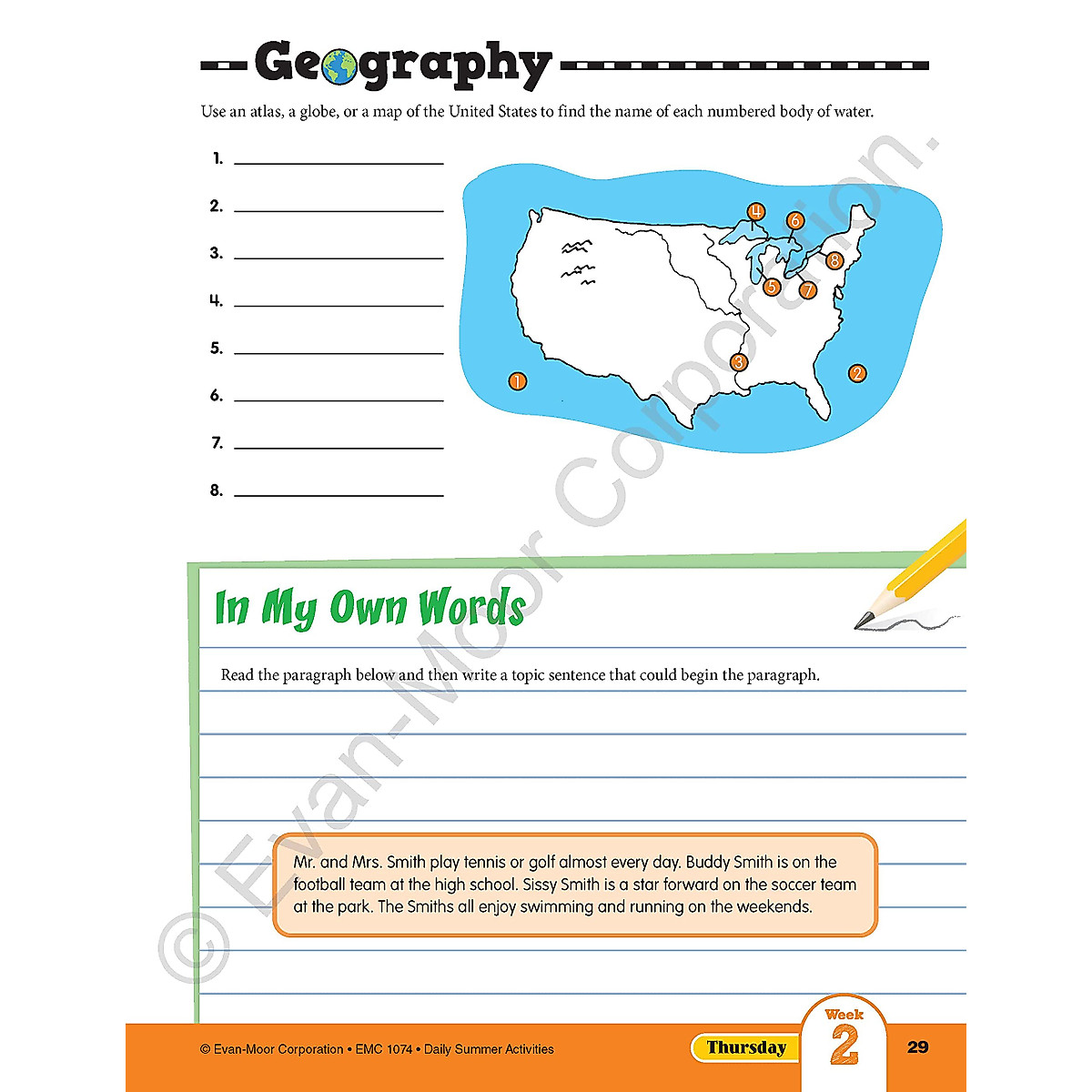 Evan-Moor Daily Summer Activities, Grade 3-4