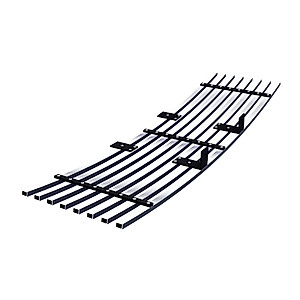 APS Compatible with Ford F-150 2009-2014 Lower Bumper Stainless Steel Chrome Polished 8x6 Horizontal Billet Grille Insert F66789S